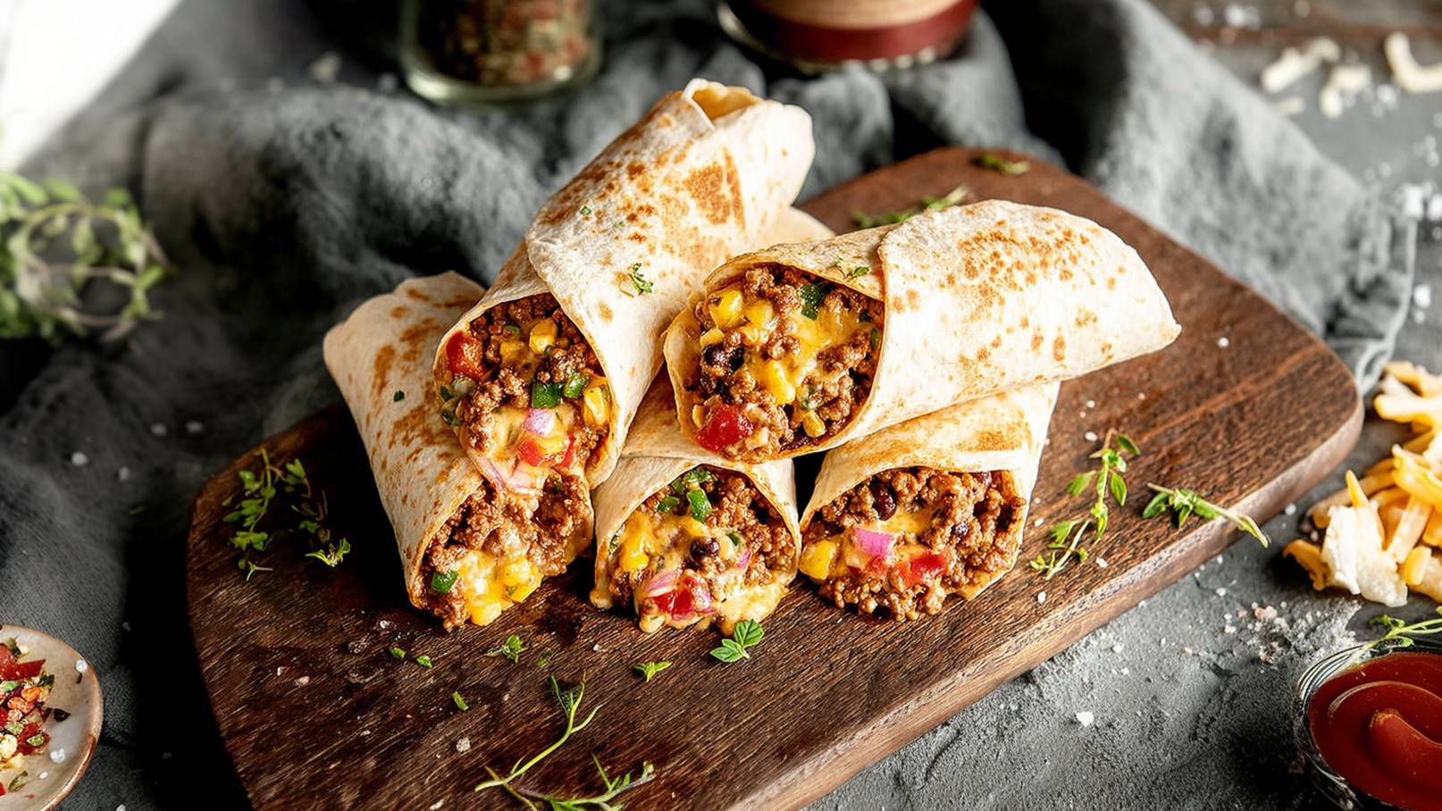 Verwunderlich Wraps Hackfleisch Tomatensoe Fotos